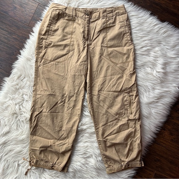J. Jill | Pants & Jumpsuits | J Jill Beige Cargo Drawstring Hem Cropped Pants | Poshmark